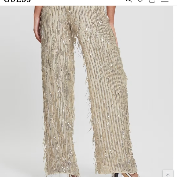 CeCe | Pants & Jumpsuits | Cece Fringe Sequins Pant Szl Nwt | Poshmark